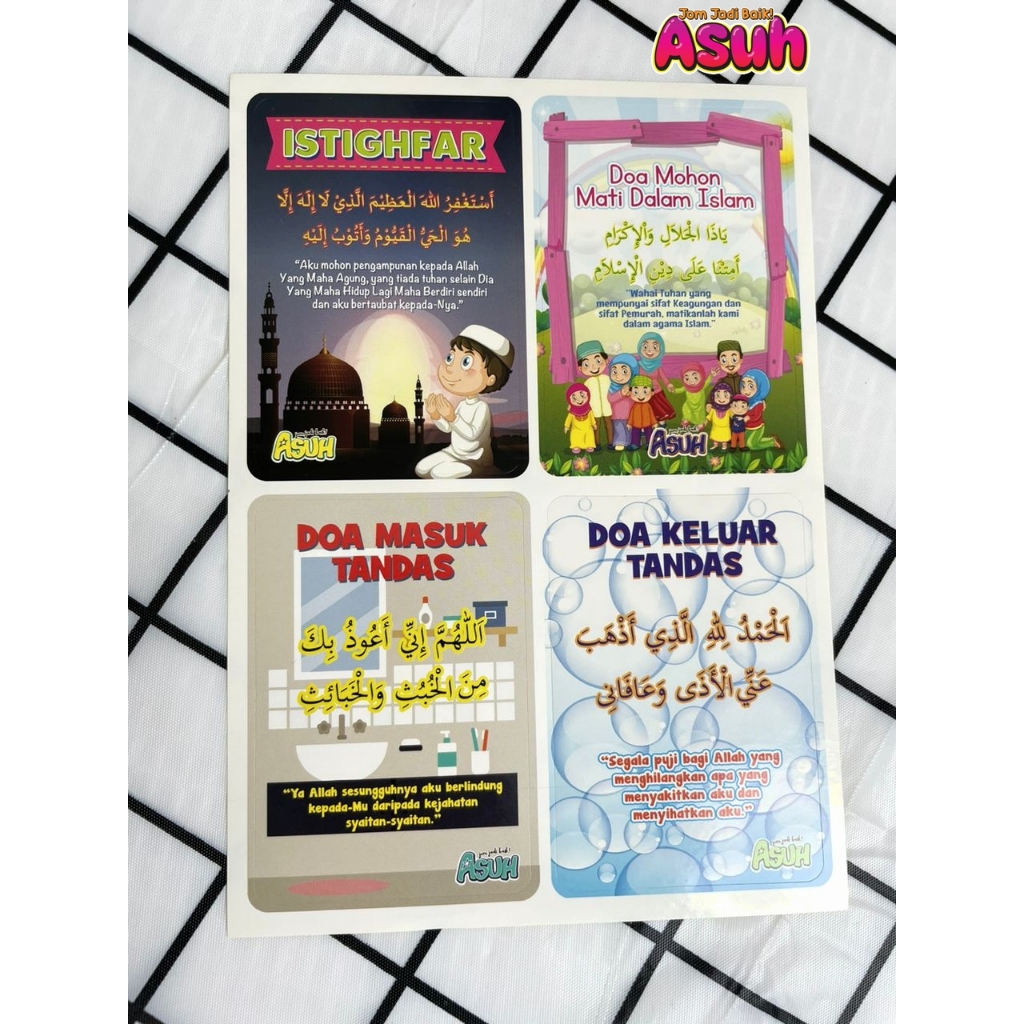 𝗥𝗠 𝟭 Sticker DOA ASUH (2) Saiz A4 Jom Jadi Baik Unlimited | Shopee Malaysia