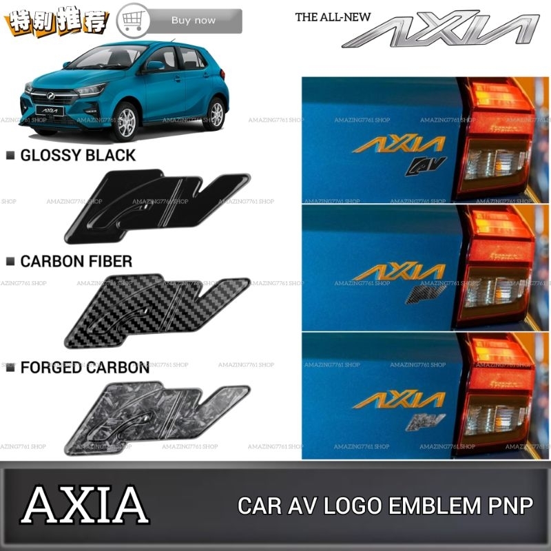 AMAZING PERODUA NEW AXIA 2023-2024 CAR AV SPEC LOGO EMBLEM FRAME ...