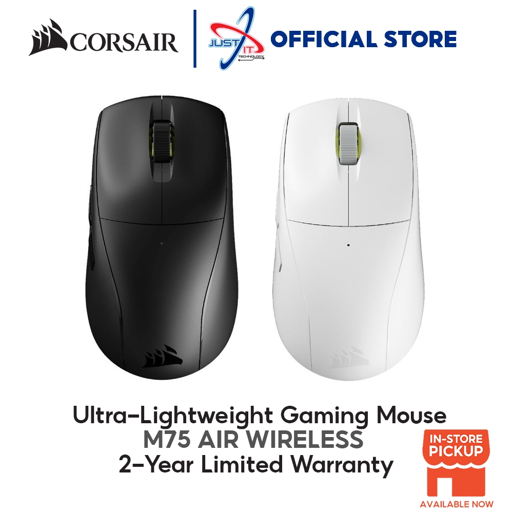 Corsair M75 Air Wireless Ultra-Lightweight Gaming Mouse - Black/White ...