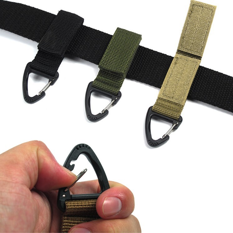 EDC Velcro Hook Triangle Plastic Molle Nylon Belt Clip Webbing Backpack ...