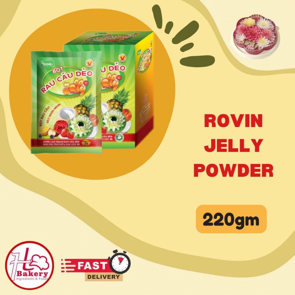 ROVIN JELLY POWDER / AGAR-AGAR POWDER 3D / 220GRAM | Shopee Malaysia