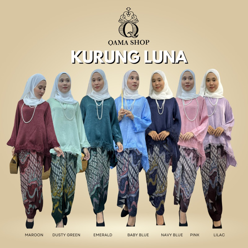 RAYA 2024 | KURUNG LUNA LACE | WITH SKIRT BATIK INSTANT PARIO | Shopee ...