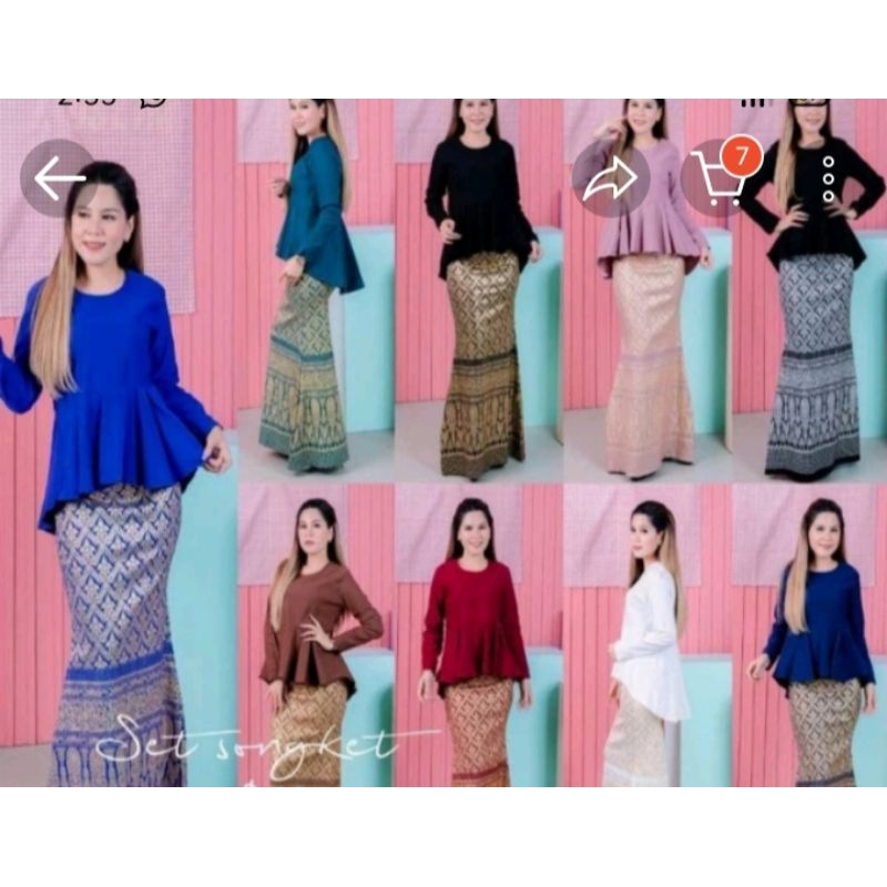 #PROMOSION# READY STOK baju raya baju sepasang kain songket paplum ...