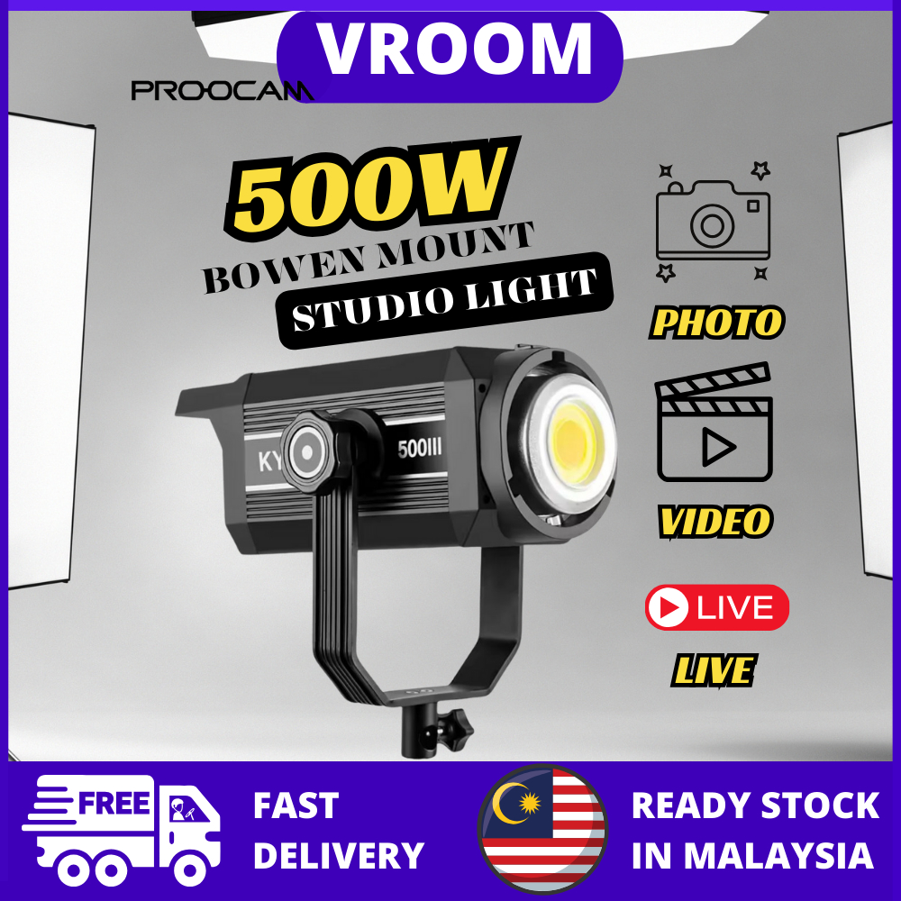 🔥READY STOCK🔥 PROOCAM KY-500III 500W Studio LED Light Continuous Strobe ...