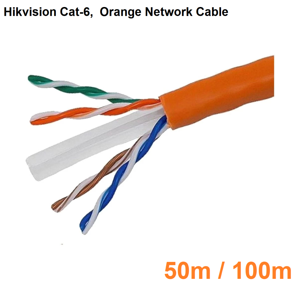 Loose 50m / 100m Hikvision Cat6 UTP Network Cable - Loose Without RJ45 ...