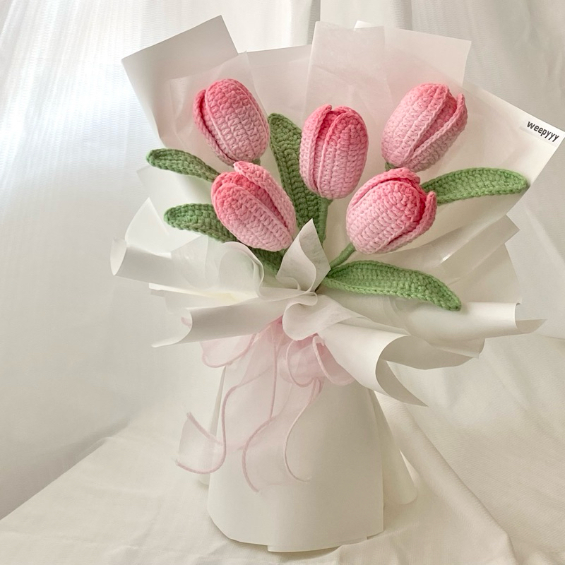 [Wrap] Crochet tulip graduation bouquet crochet flower bouquet ...