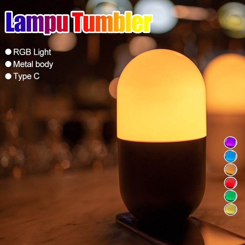 Roly-Poly Lamp Portable Camping Lights Colorful Tumbler LED Ambiance ...