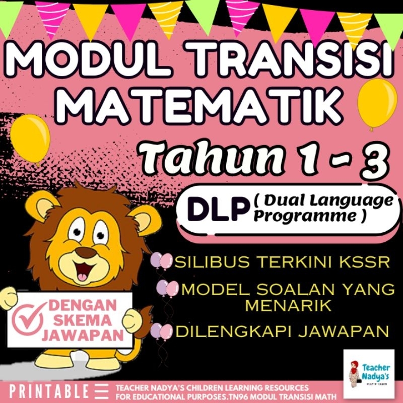 [ SOFTCOPY PDF ] Modul Transisi Matematik Tahun 1-3 Dwibahasa | TN96 | Mathematics Transition ...