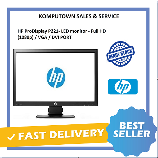 HP ProDisplay P221- LED monitor - Full HD (1080p) / VGA / DVI PORT ...