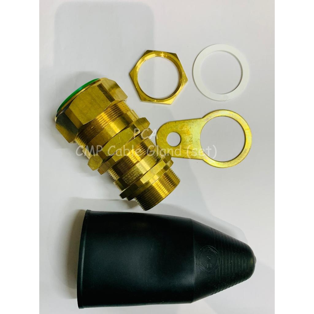 CMP E1FW M40 Exd Exe Cable Gland c/w Locknut, Earth Tag, Nylon Washer ...