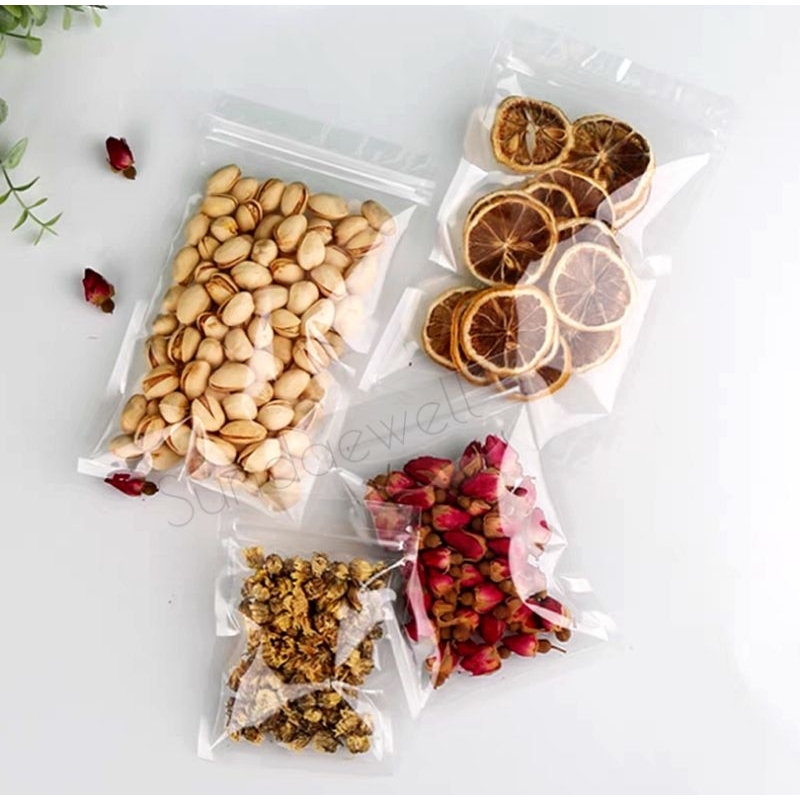 Transparent Clear Flat Bottom Zip lock Bag Tidur Food Grade Makanan ...