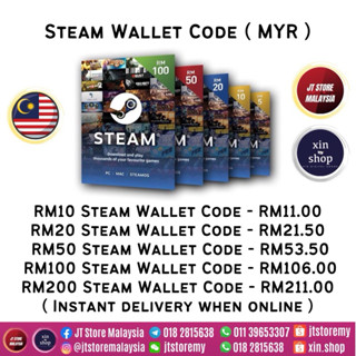 [MYR🇲🇾] Steam Wallet MY steam wallet my Steam Code Steam Wallet Malaysia RM50, 100, 200 small ...