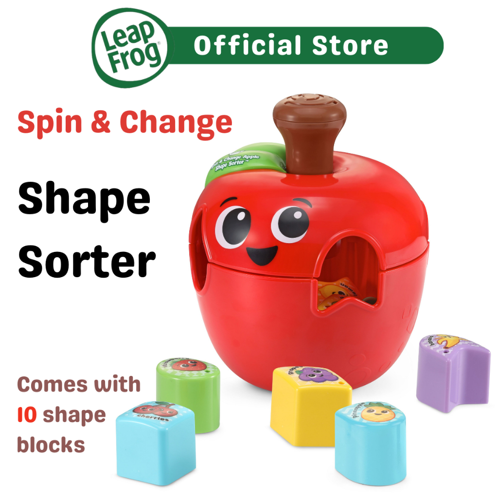 LeapFrog Spin & Change Apple Shape Sorter | Shopee Malaysia