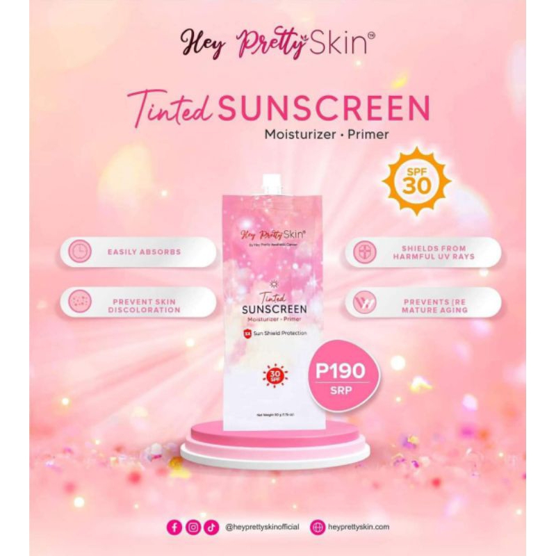 hey pretty skin tinted sunscreen spf50.50g | Shopee Malaysia