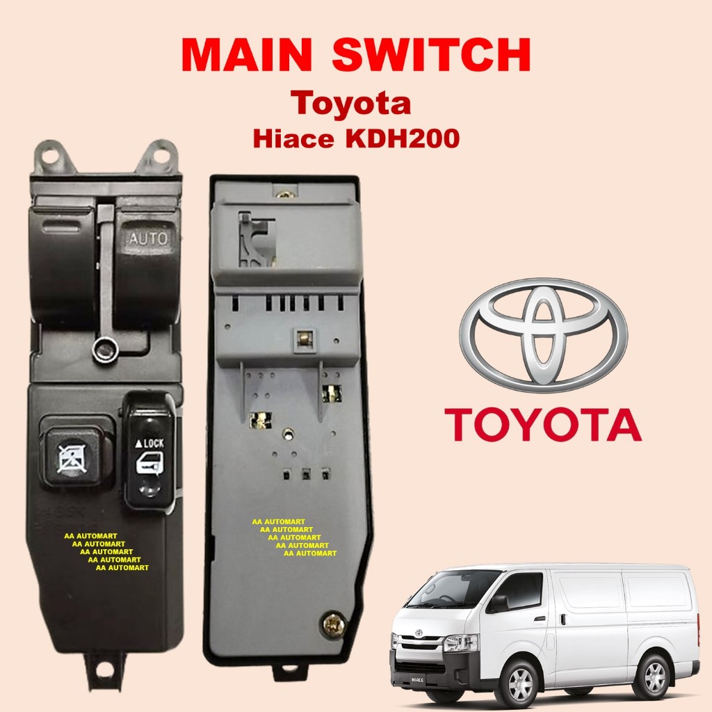 WARRANTY Toyota Hiace KDH200 Van Main Switch Power Window Main Switch ...