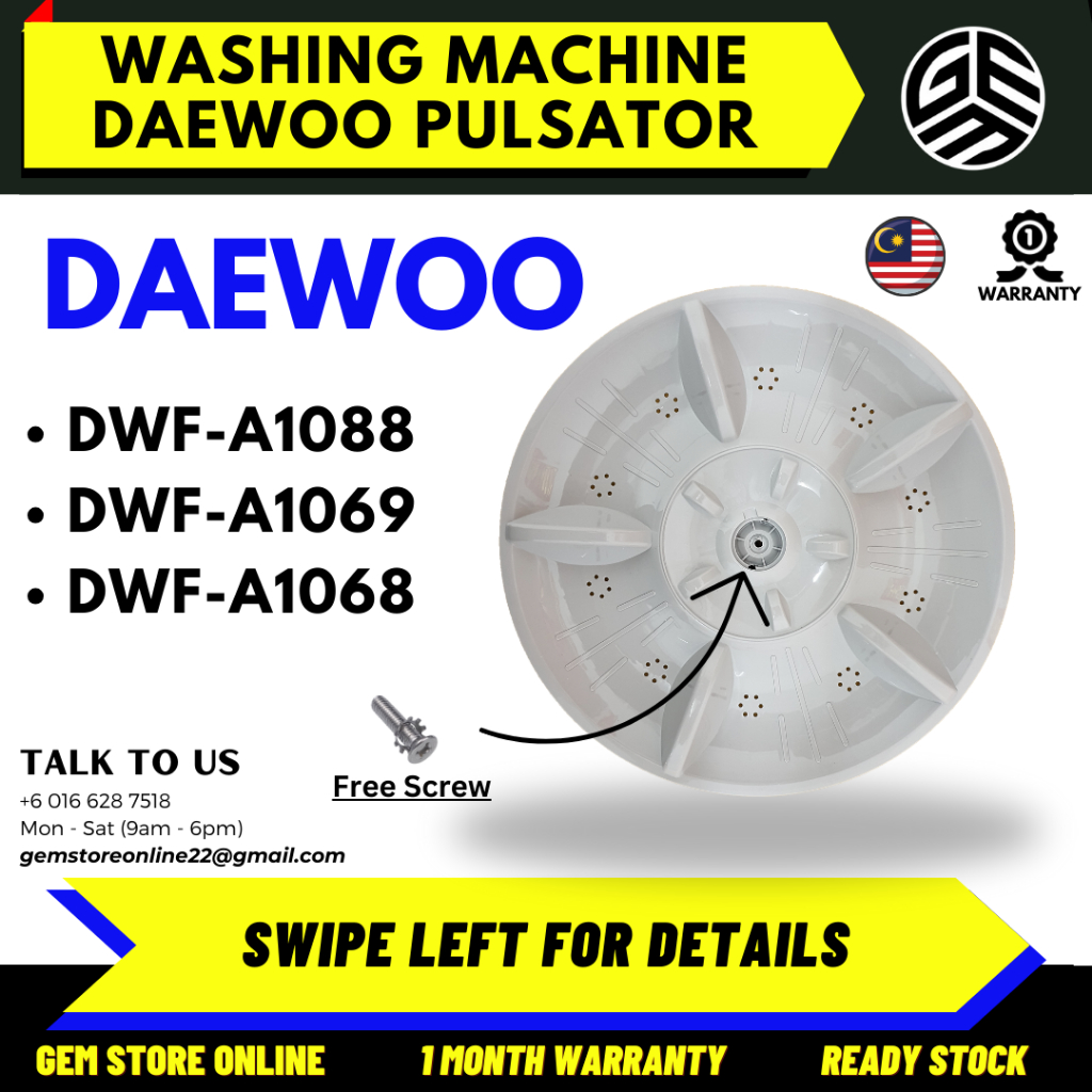 DWF-A1088 / DWF-A1069 / DWF-A1068 DAEWOO Washing Machine Pulsator ...