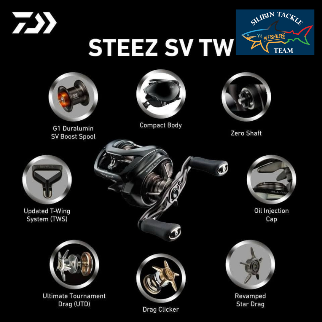 Daiwa 24 Steez SV TW 100 UltimateCasting New BaitCasting Fishing Reel with One Year Warranty ...