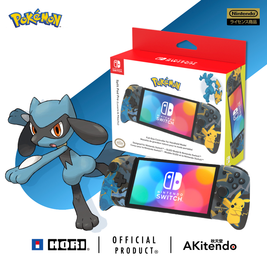 Nintendo Switch HORI Split Pad Pro Lucario & Pikachu (NSW-414A ...