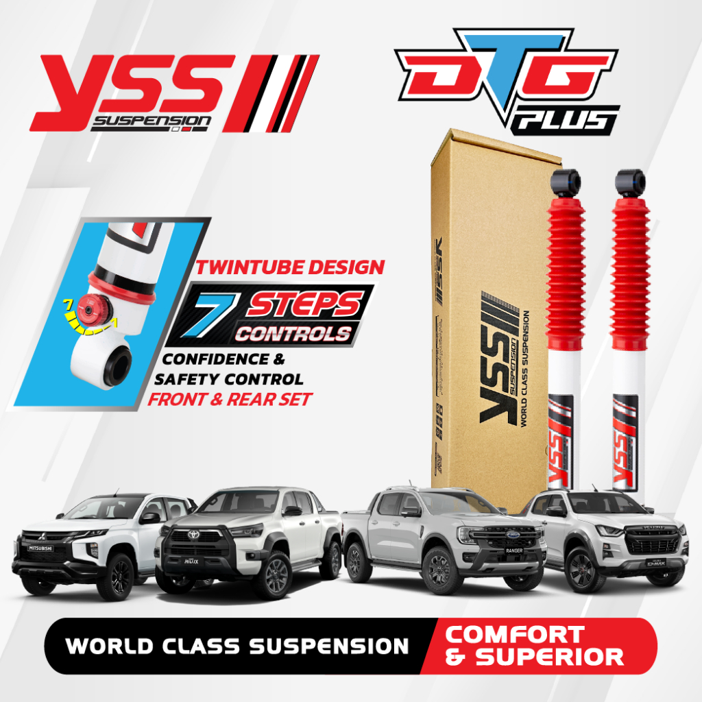 [Front / Rear Set] DTG Plus YSS Suspension Toyota Hilux Ford Ranger ...