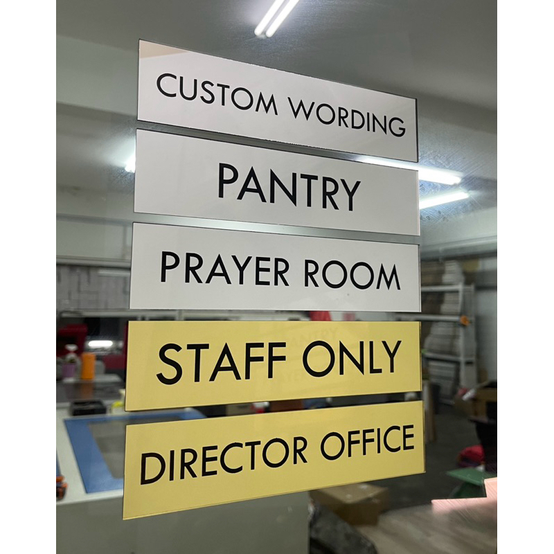 ENGRAVE ACRYLIC MIRROR SIGNAGE NAME PLATE | OFFICE SIGN DOOR | CUSTOM ...