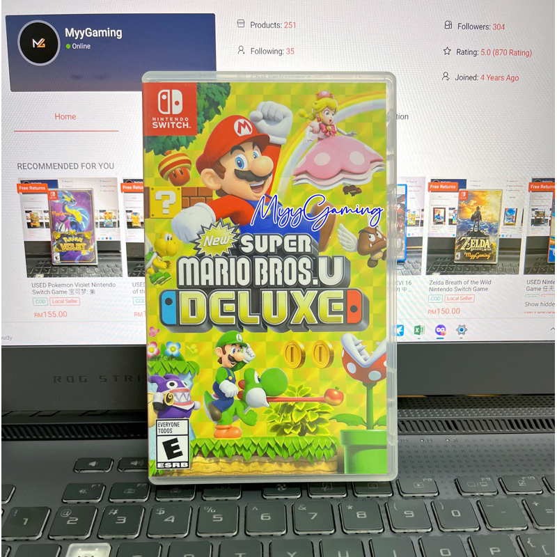 USED Super Mario Bros U Deluxe Nintendo Switch Game | Shopee Malaysia