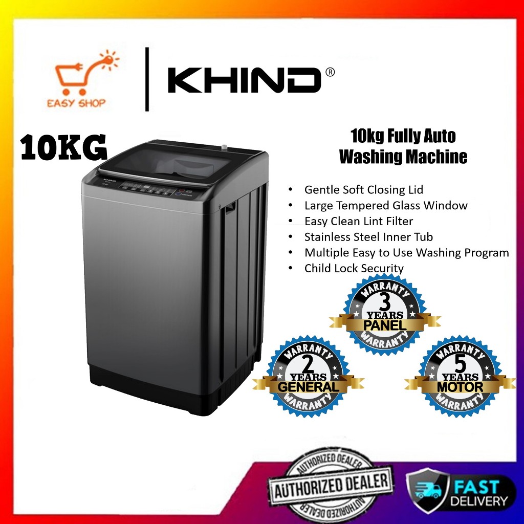 KHIND 10KG FULLY AUTO WASHING MACHINE WM100A | Shopee Malaysia