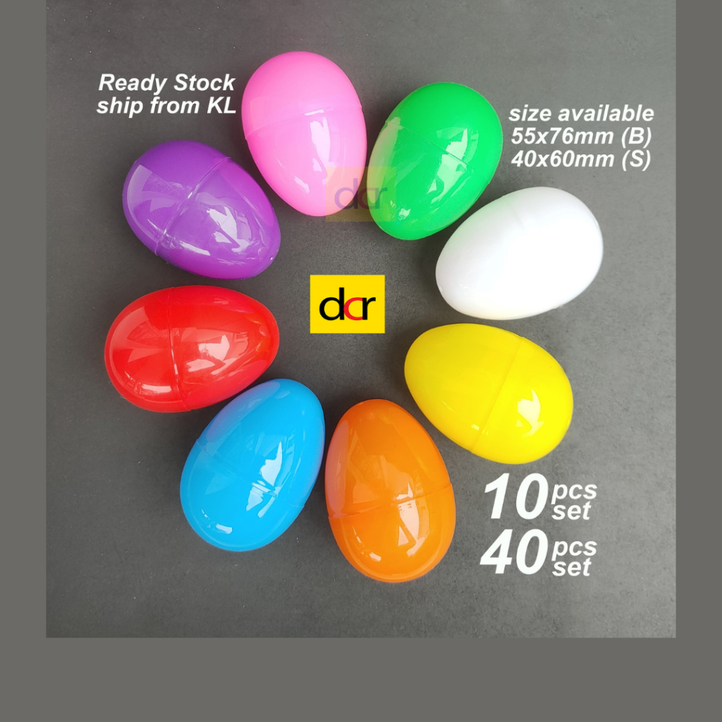 55x76mm 40x60mm 10-40pcs Colorful Transparent Egg Shape Easter Egg ...