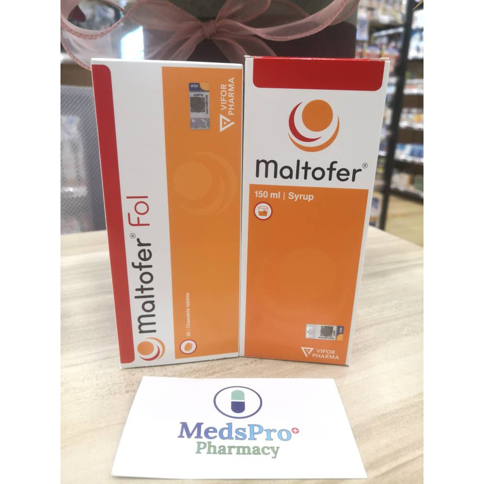 Maltofer Syrup 150ml (EXP 10/25)/ Maltofer Fol Chewable Tablets 30's ...
