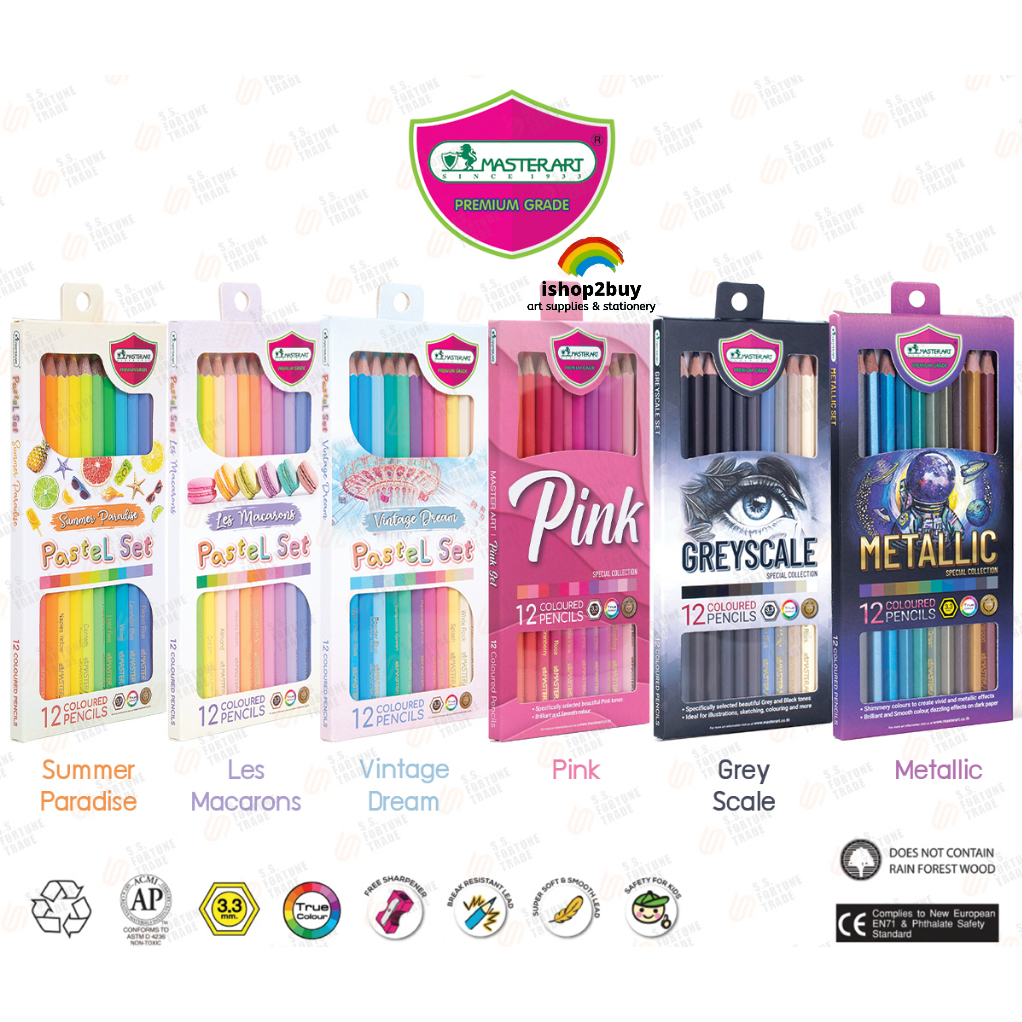 Master Art Colour Pencil Masterart Pastel Color Pensil Metallic Colour ...