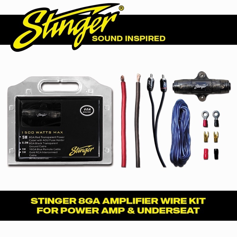 Stinger Amplifier Wiring Set Subwoofer Installation Kit Power Kit Amp ...
