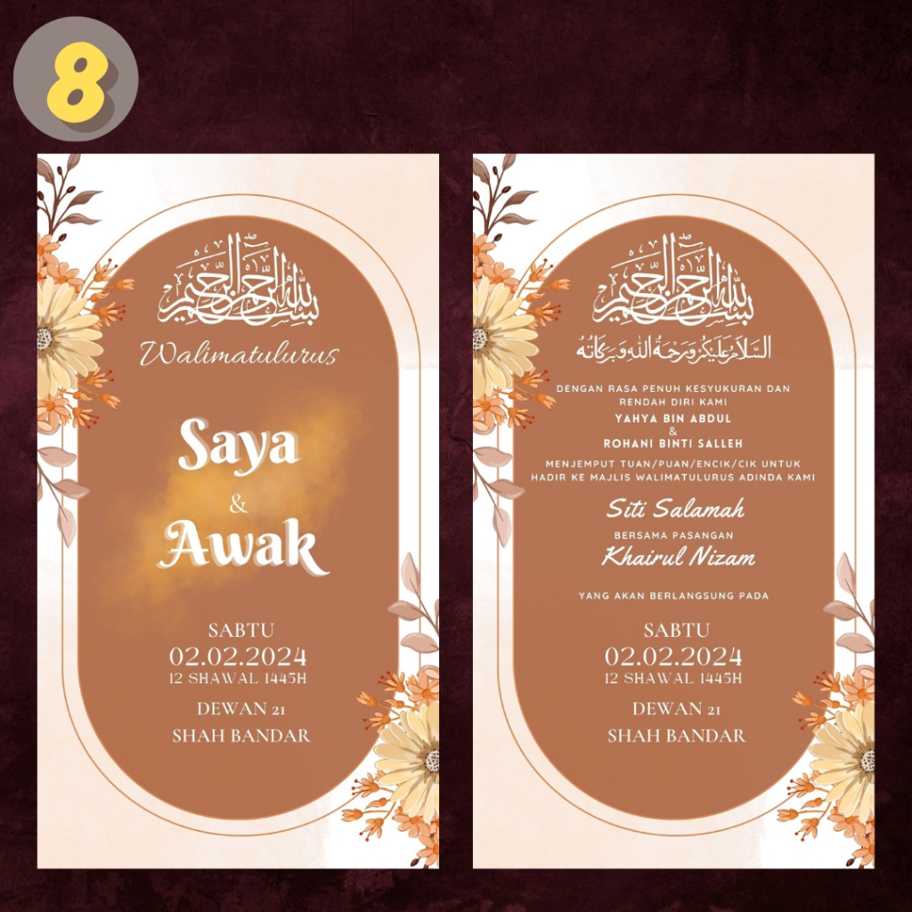 Kad Kahwin Digital | Kad Digital Tunang | Kad Undangan Kahwin | Kad Undangan Tunang | Aqiqah ...