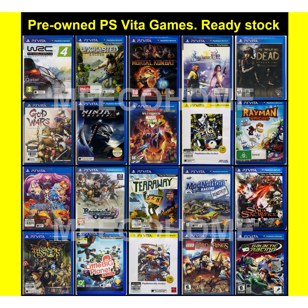 PS Vita Original Pre Owned Used Games Cartridge Mortal Kombat Uncharted Call of Duty Killzone Playstation PSV Set A Shopee Malaysia