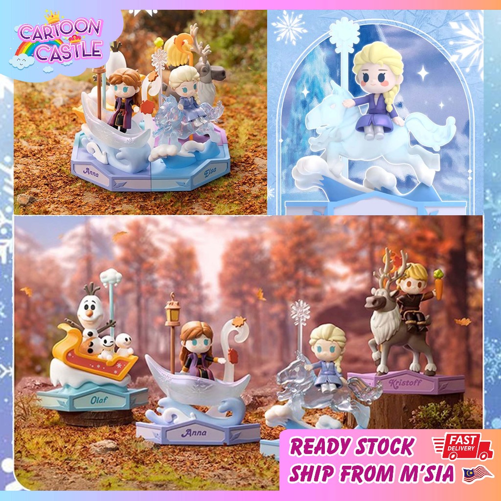 52Toys 4/set Disney Frozen Carousel Series Blind Box 4box/set 冰雪奇缘旋转木马 ...