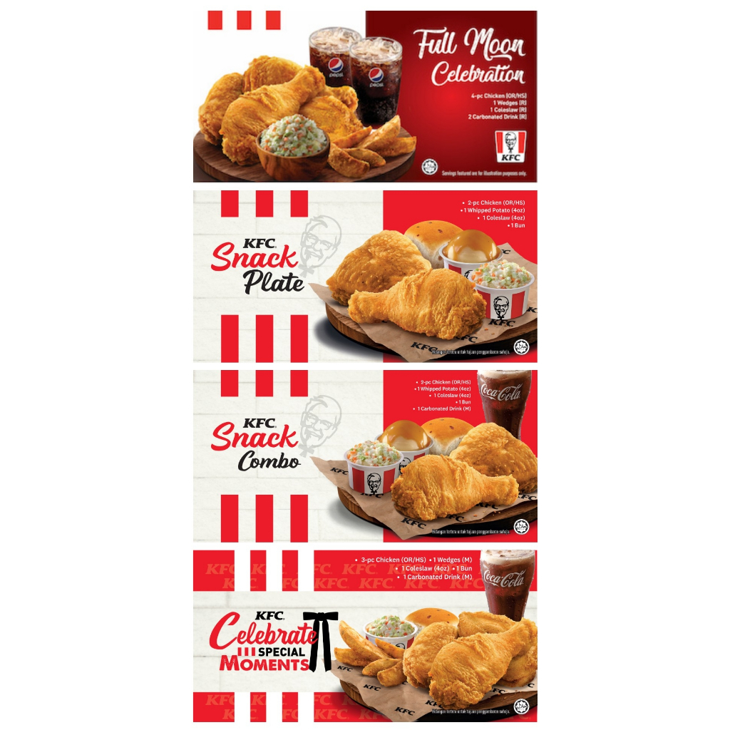 KFC Meal Voucher (Snack Plate/Snack Combo/Special Moment/Full Moon ...