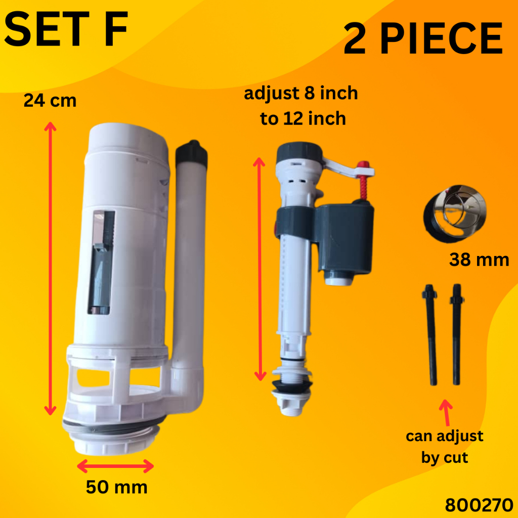 0034 50MM Full Set Toilet Water Tank Valve Toilet Water Tank Flush ...