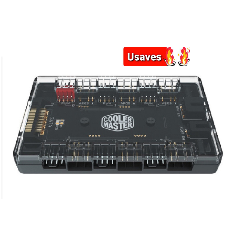 COOLER MASTER MASTERFAN ARGB & PWM HUB 1 TO 6 PORTS Multi Connection ...