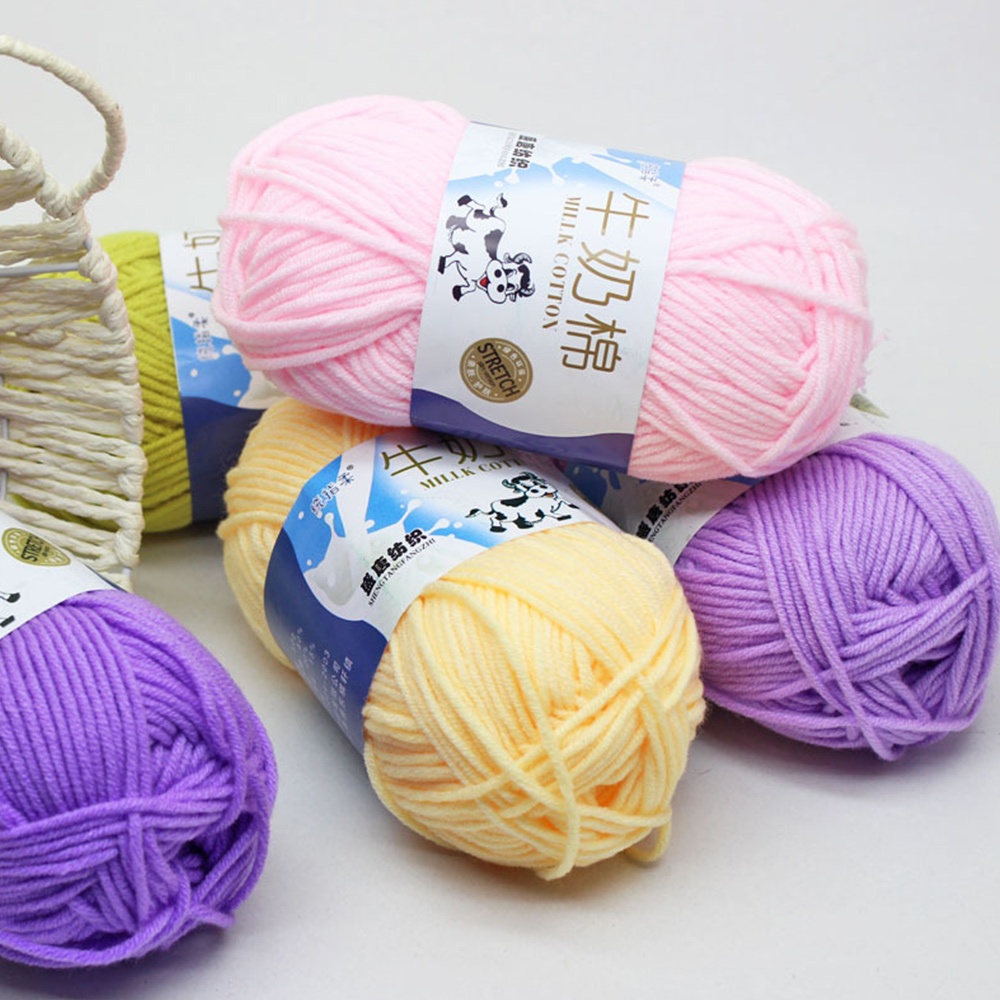 Fiona's Crochet Ready Stock 5ply Milk Cotton Yarn Benang Kait 50g ...