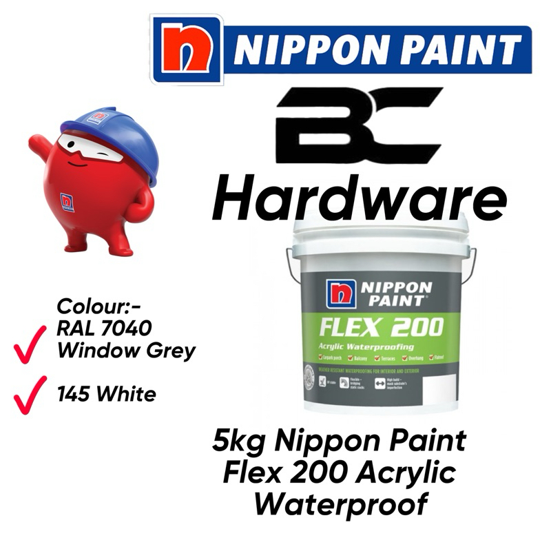 5kg Nippon Paint Flex 200 Arcylic Waterproofing Ready Stock | Shopee Malaysia