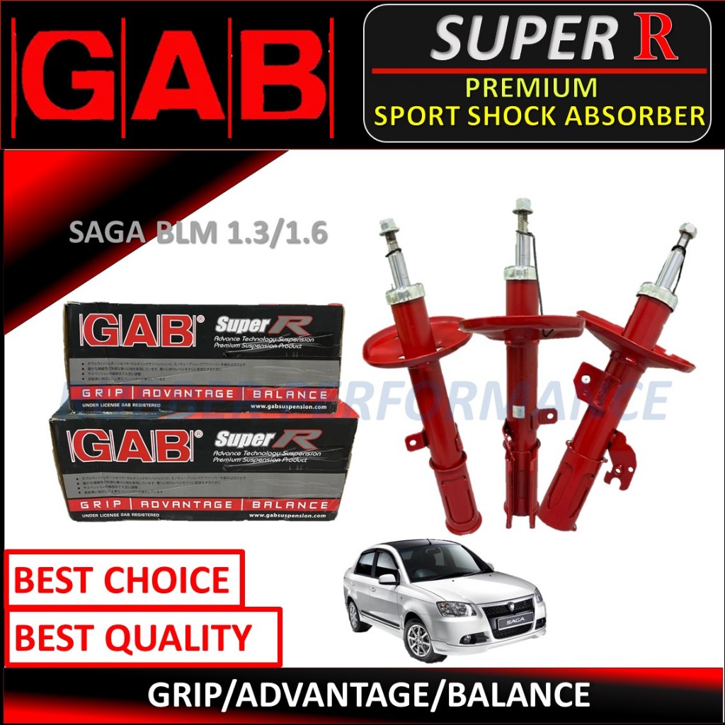 SET ORIGINAL GAB SUPER R ABSORBER DEPAN/FRONT ABSORBER / REAR ABSORBER ...
