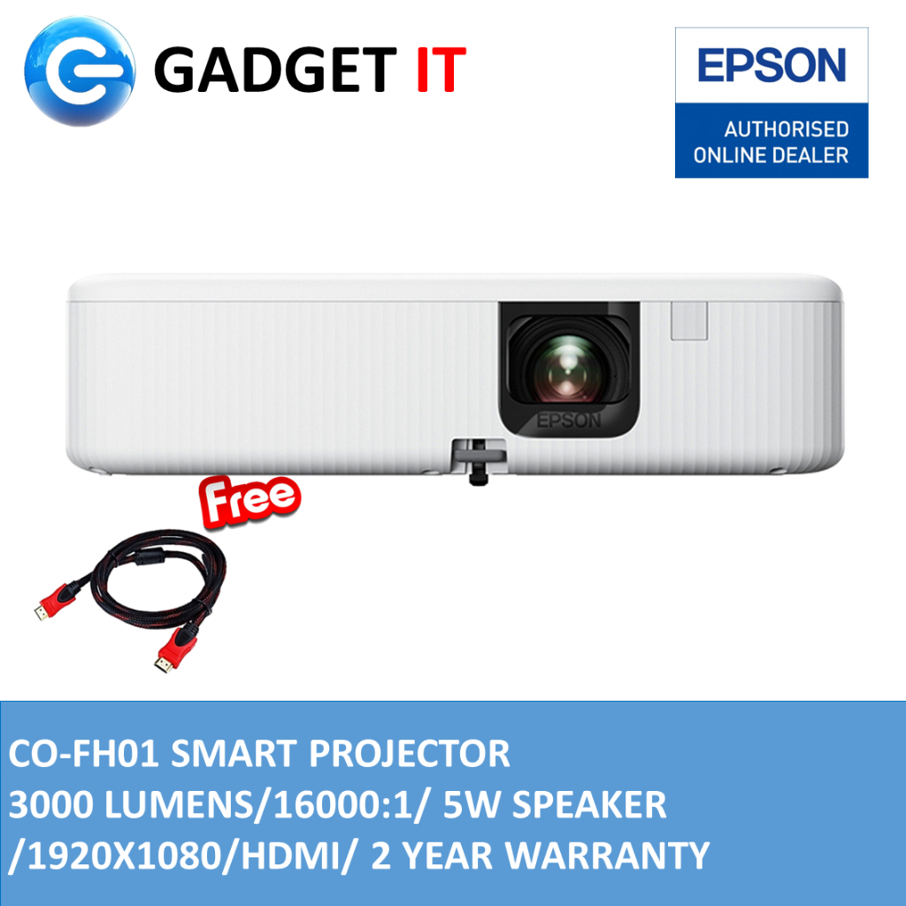 EPSON CO-FH01 SMART PROJECTOR (3000 LUMENS,FHD,5W SPEAKER,PORTABLE AND ...