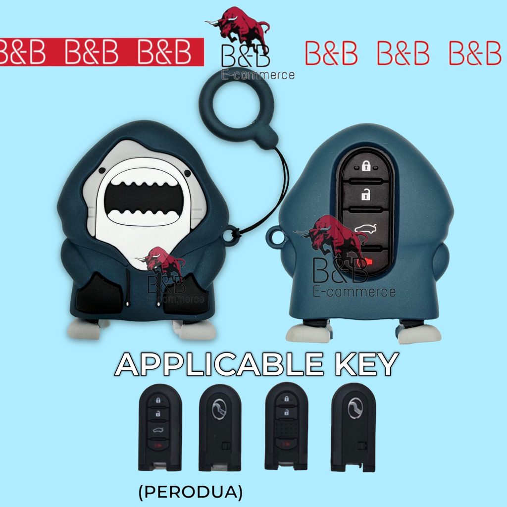 PERODUA ATIVA MYVI BEZZA AXIA ALZA VELOZ ARUZ Car Key Cover Cartoon ...