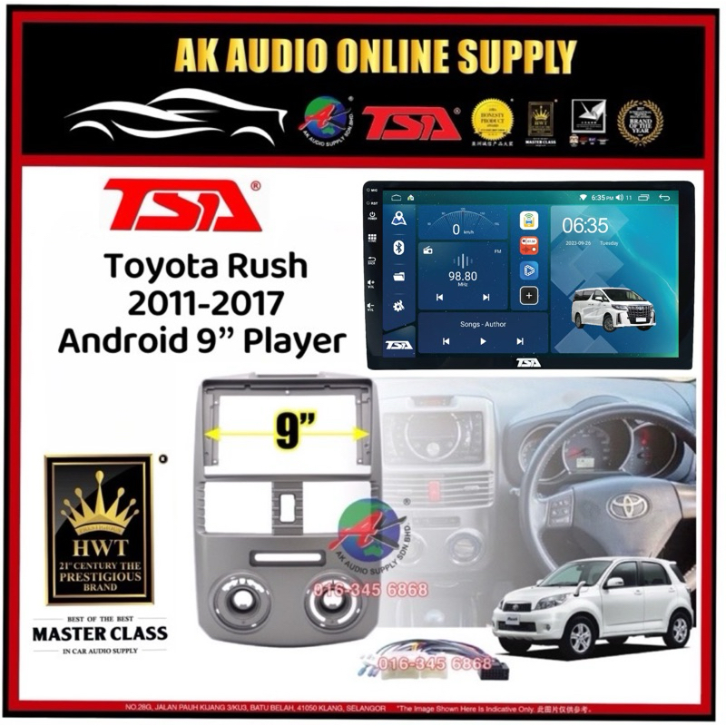 818 2+32GB TSA Toyota Rush 2011 - 2017 Android 9'' inch DSP/QLED ...