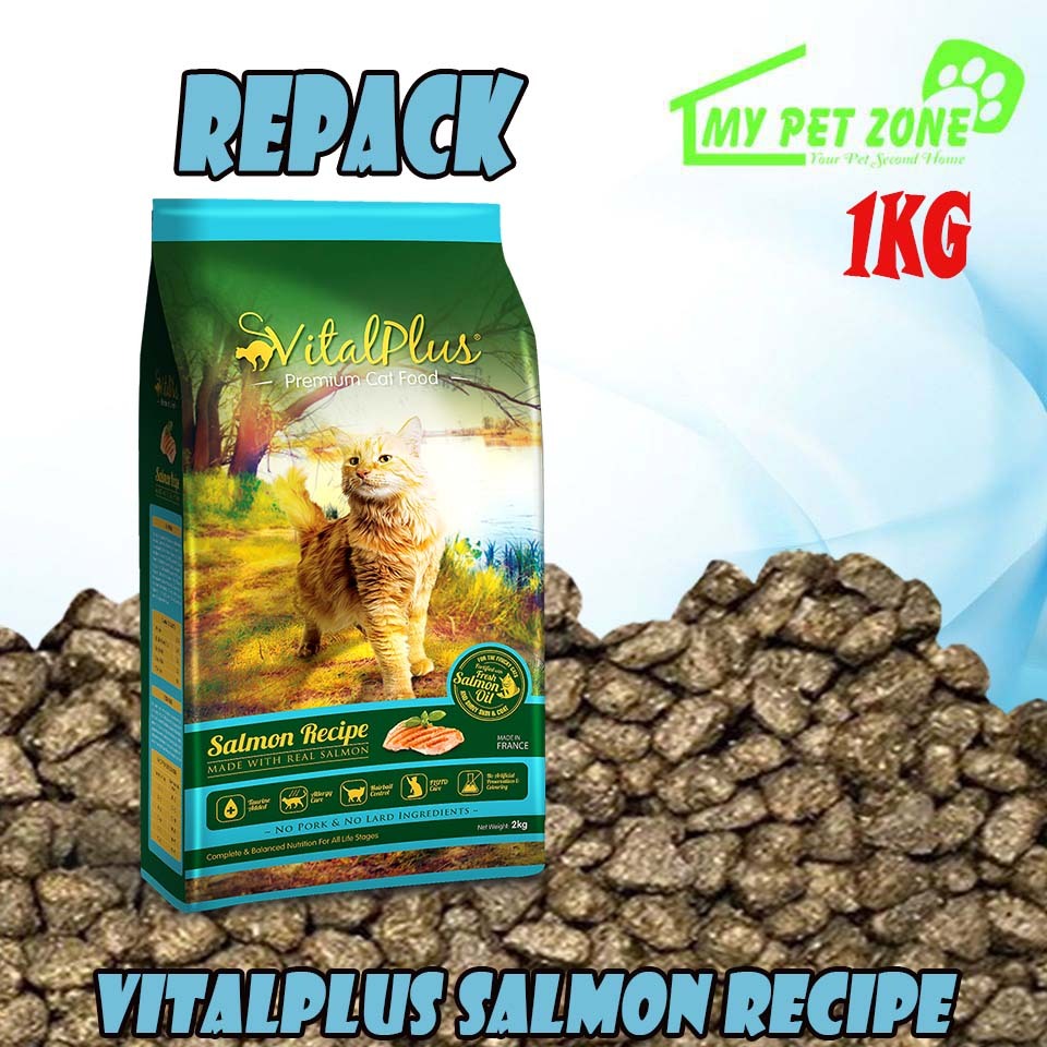 VitalPlus Premium Salmon Recipe All Life Stage Cat Food 1KG [REPACK ...