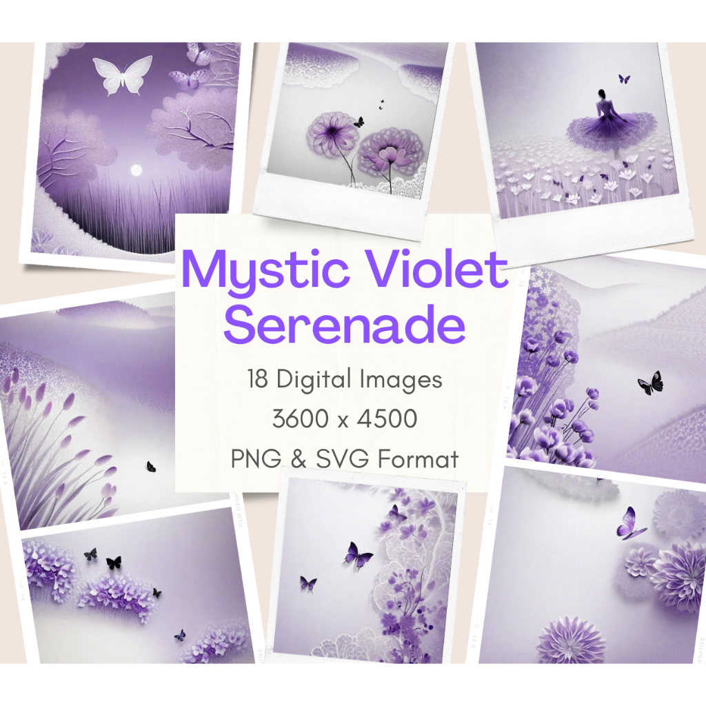 [Digital Art] Mystic Violet Serenade Healing Art, Printable Digital ...
