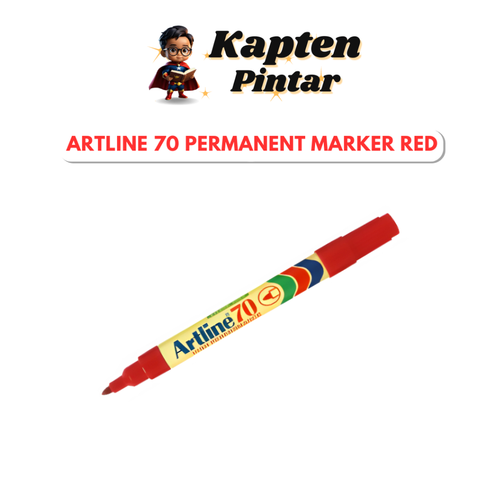 Artline 70 Permanent Marker Red | Shopee Malaysia