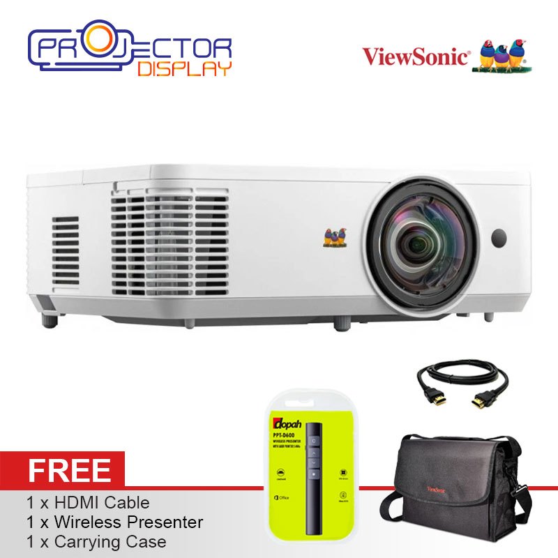 Viewsonic PS502X / PS502W 4000 ANSI Lumens XGA Short Throw Projector ...