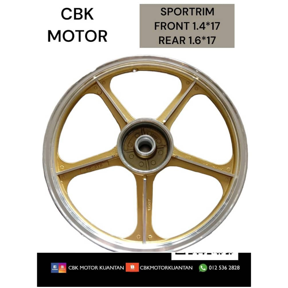CBK MOTOR (SPORTRIM) FRONT 1.4*17 / REAR 1.6*17 | Shopee Malaysia