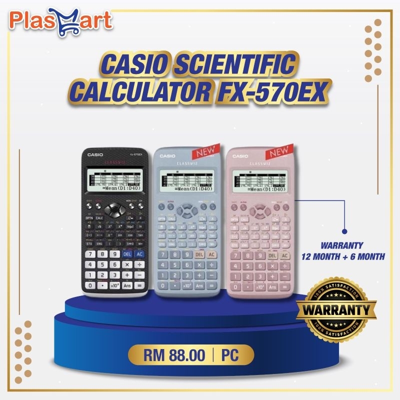 [Original] CASIO SCIENTIFIC CALCULATOR FX-570EX CLASSWIZ (18 Months ...