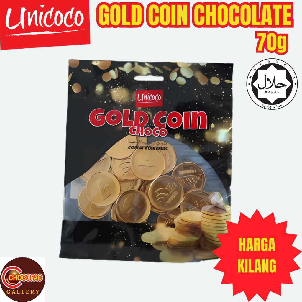 Unicoco Gold Coin Chocolate 70g | Shopee Malaysia