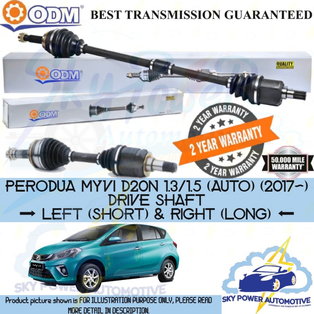 PERODUA MYVI D20 D20N 1.3 1.5 (AUTO) (2017~) ODM (CYCAR) DRIVE SHAFT ...